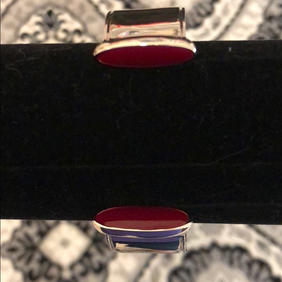 Rustic Cuff | Jewelry | Rustic Cuff Silver With Red | Poshmark